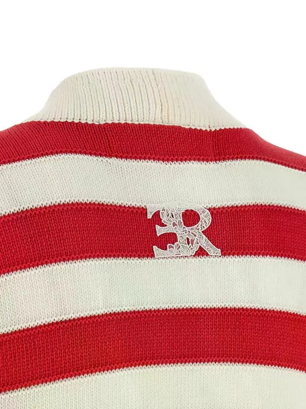 Ermanno Scervino Striped Crochet Cardigan