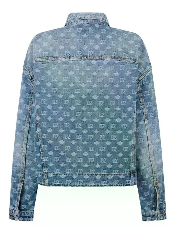 Dsquared2 Buttoned Graphic Jean Jacket