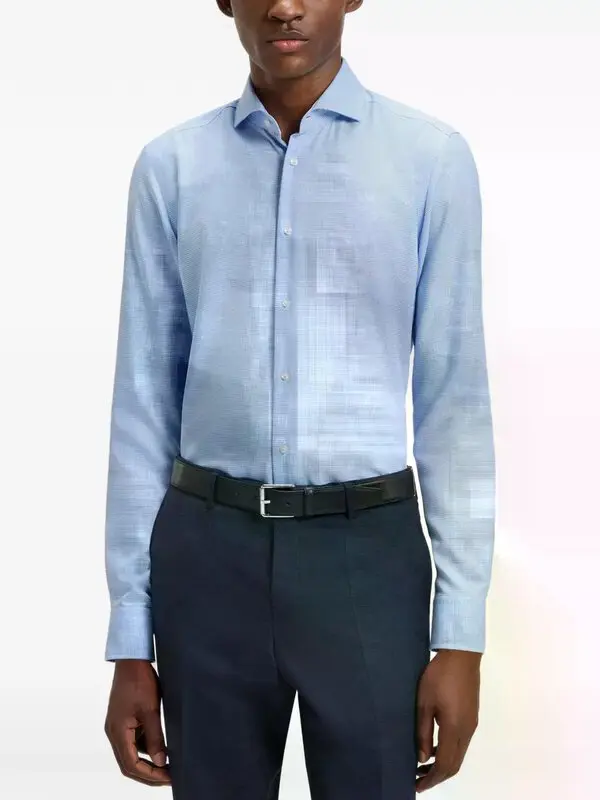 BOSS Patterned Long-sleeved Shirt