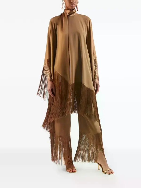 TALLER MARMO Nevada Fringed-hem Trousers - Brown
