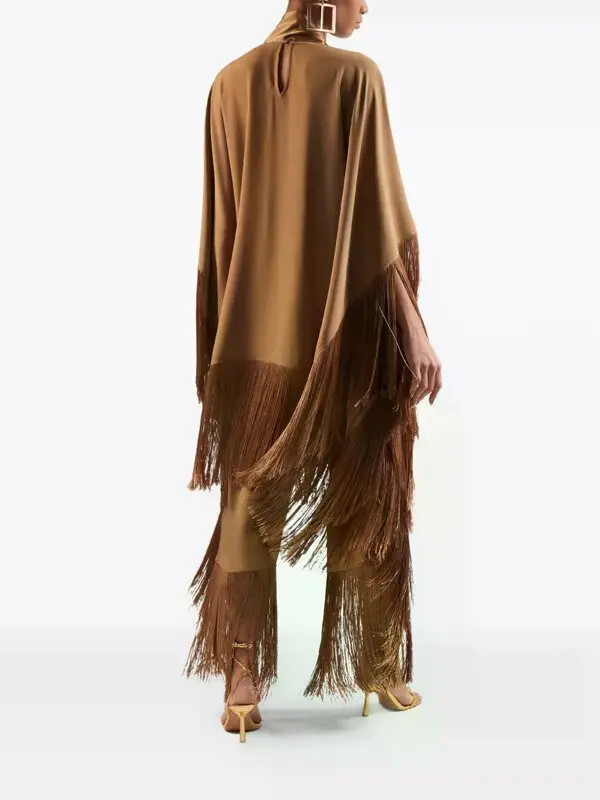 TALLER MARMO Nevada Fringed-hem Trousers - Brown
