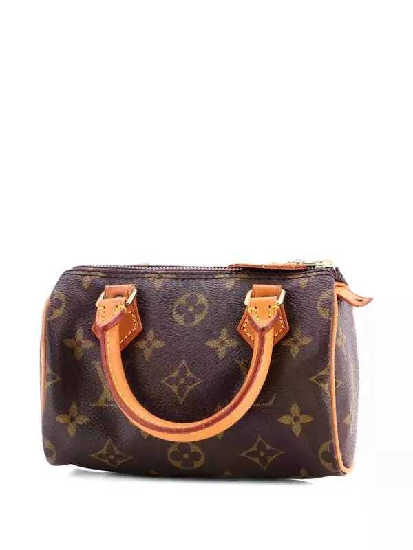 LOUIS VUITTON Speedy Mini Hl Handbag Monogram Canvas Satchel - Brown