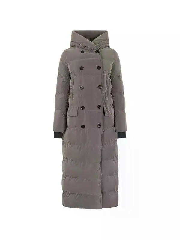 MOORER Padded Double-breasted Hooded Coat