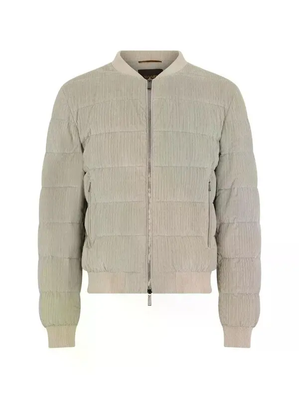 MOORER Zip-up Corduroy Bomber Jacket