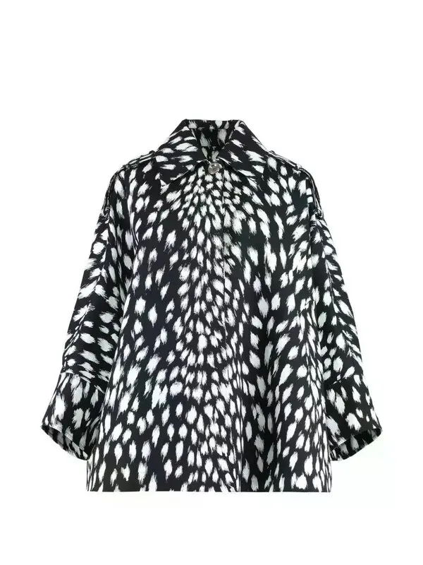 Givenchy Printed Cocoon Trench Coat