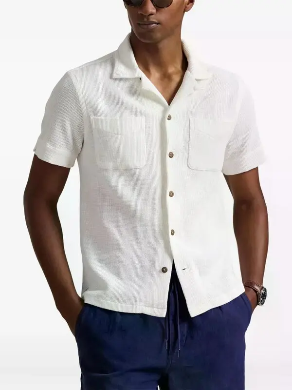 Polo Ralph Lauren Waffle-knit Patch-pockets Shirt