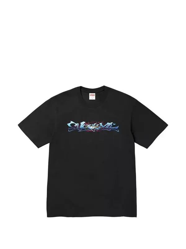 Supreme Logo-print Short-shleeve T-shirt - Black