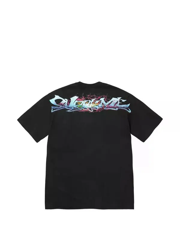 Supreme Logo-print Short-shleeve T-shirt - Black