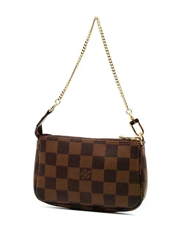 LOUIS VUITTON 2012 Damier Ebene Mini Pochette Accessoires Handbag - Brown