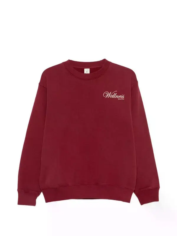 SPORTY & RICH Soho Logo Crew-neck Sweatshirt - Red