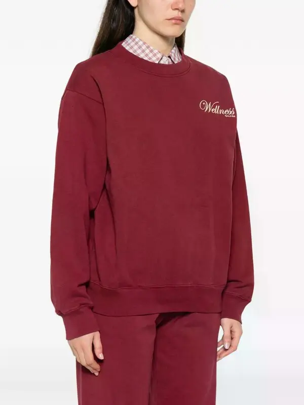 SPORTY & RICH Soho Logo Crew-neck Sweatshirt - Red