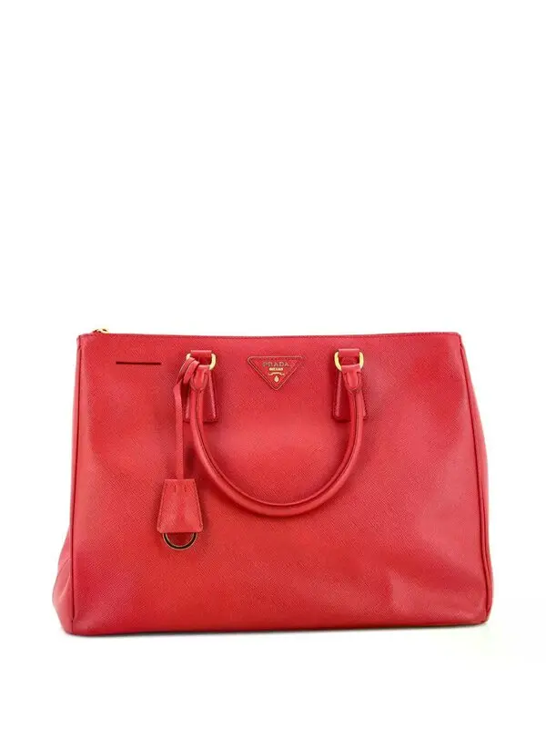 Prada Saffiano Leather Large Tote Bag - Red