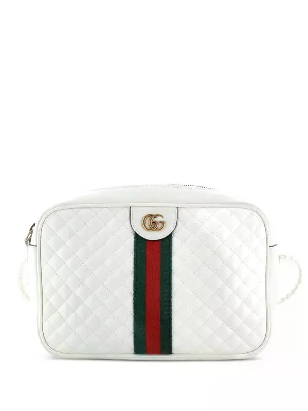 Gucci Trapuntata Small Camera Crossbody Bag - White