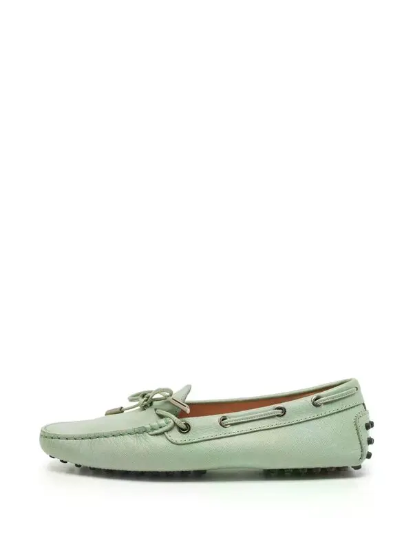 TOD'S Gommino Leather Loafers - Green