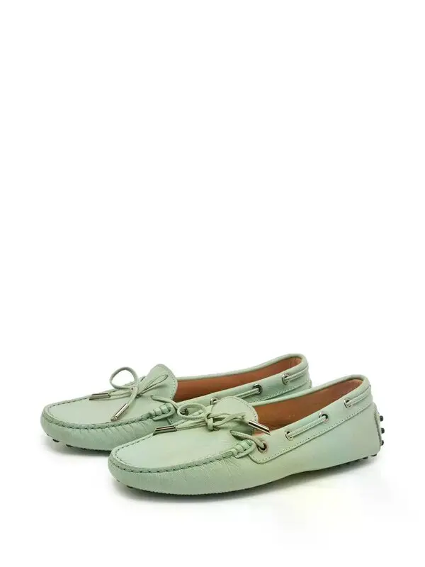 TOD'S Gommino Leather Loafers - Green