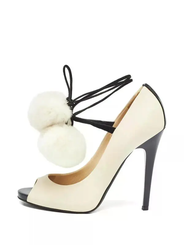 JIMMY CHOO Lace-up Leather Pumps - Neutrals
