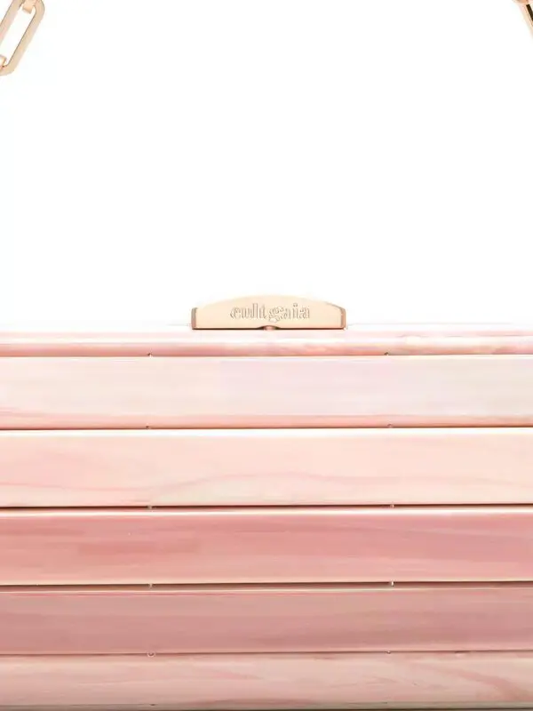 Cult Gaia Mini Rolie Polie Chain Clutch - Pink