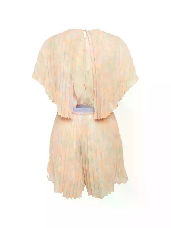 Maje Abstract-print Chiffon Playsuit