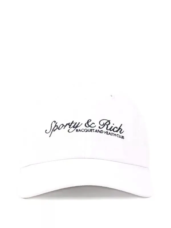 SPORTY & RICH Embroidered Cap - White