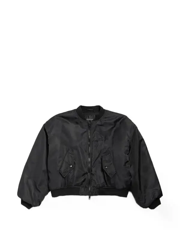 Balenciaga Zip-up Bomber Jacket - Black