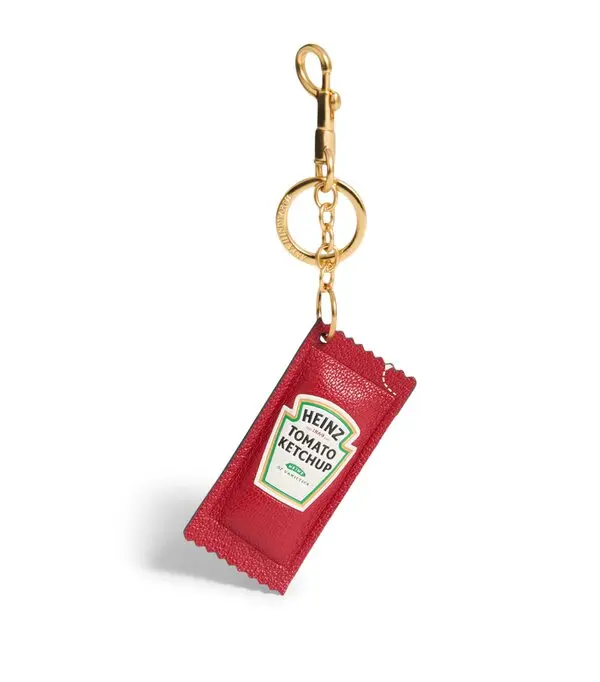 ANYA HINDMARCH Leather Heinz Ketchup Charm - Red
