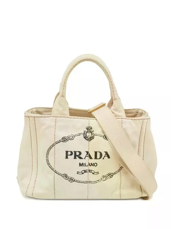 Prada Small Canapa Tote Bag