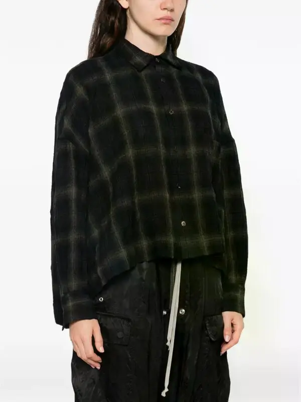 Yohji Yamamoto Checked Collared Shirt
