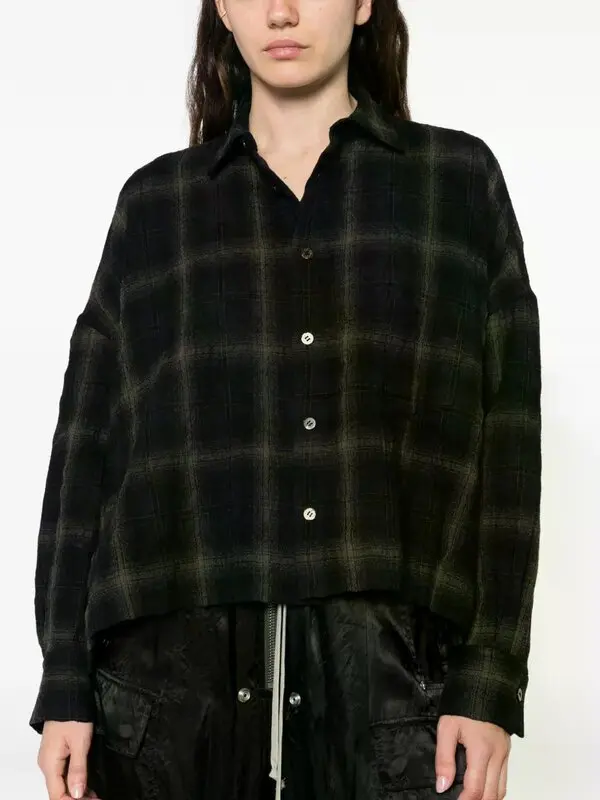 Yohji Yamamoto Checked Collared Shirt