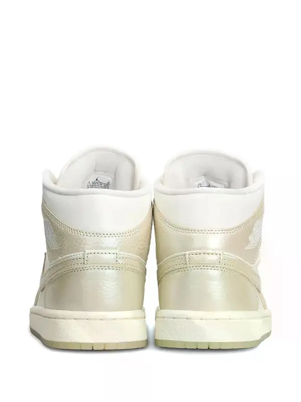 Nike Air Jordan 1 Mid Se Perforated-toe Sneakers - White