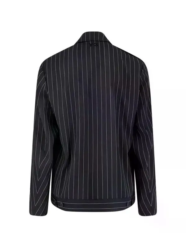 Y3 Pinstripe Zip-up Overshirt