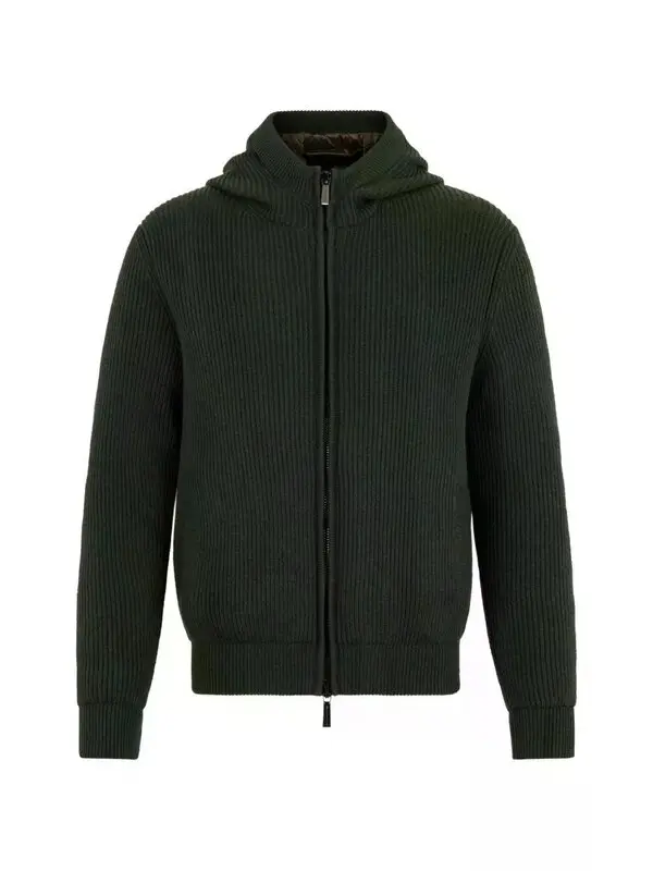 MOORER Zip Hooded Jacket