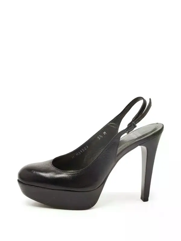 STUART WEITZMAN Leather Slingback Pumps