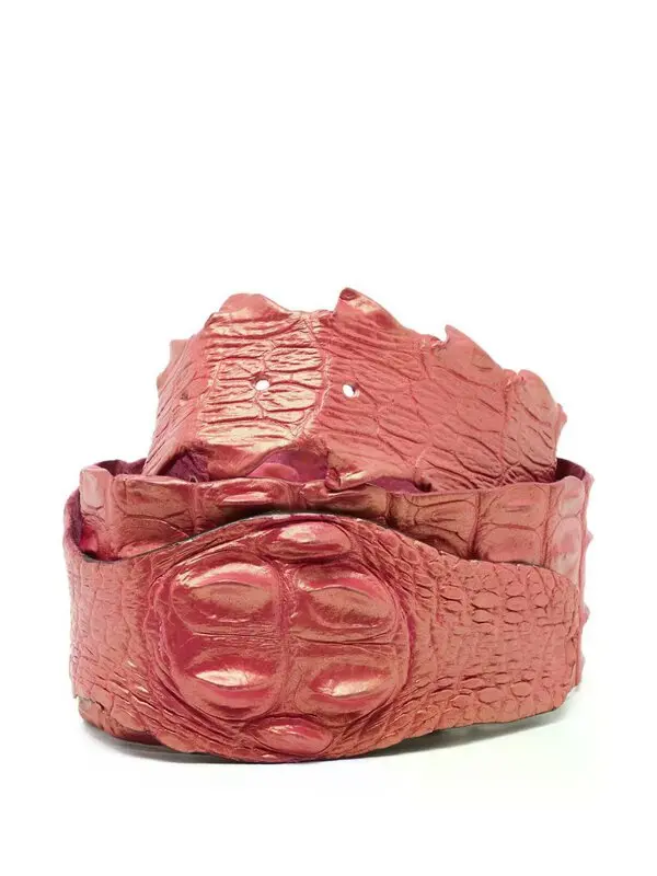 Roberto Cavalli Crocodile-motif Belt - Pink