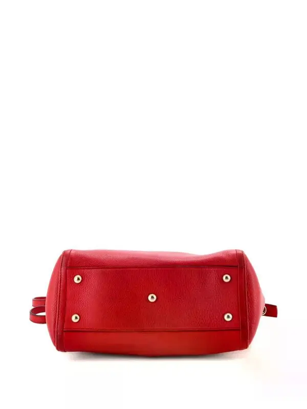 Gucci Soho Convertible Top Handle Leather Satchel Small - Red