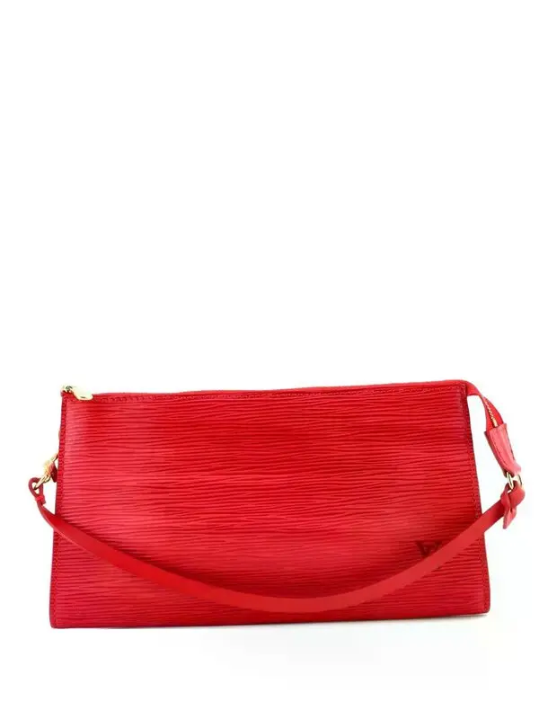 LOUIS VUITTON Pochette Accessoires Epi Leather Clutch Bag - Red