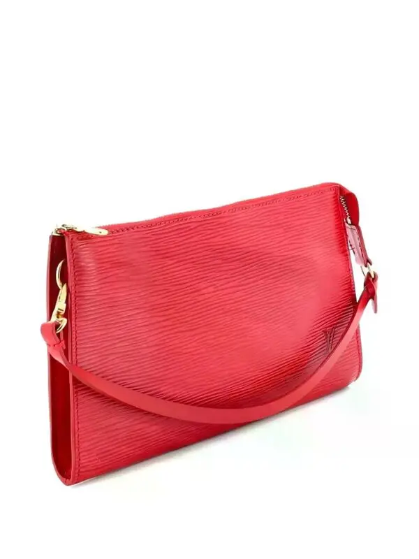 LOUIS VUITTON Pochette Accessoires Epi Leather Clutch Bag - Red
