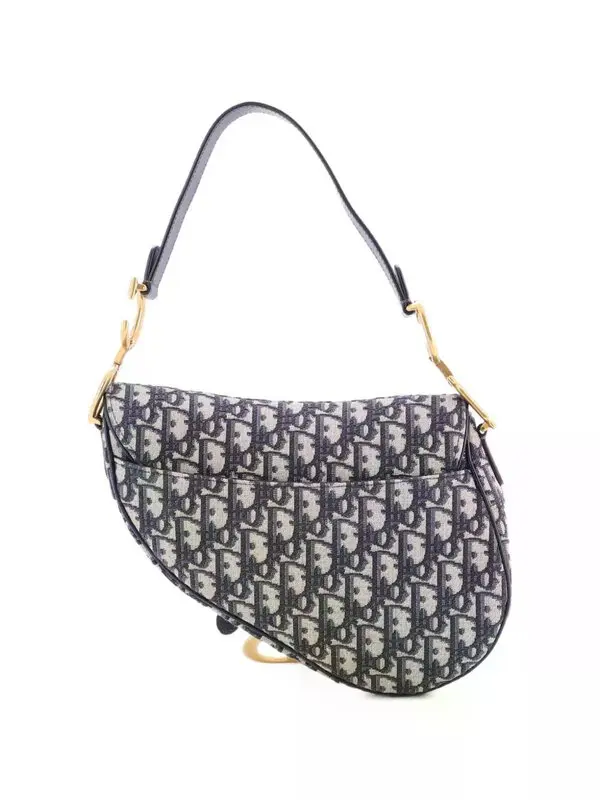 Dior Saddle Handbag Oblique Canvas Medium Shoulder Bag - Blue