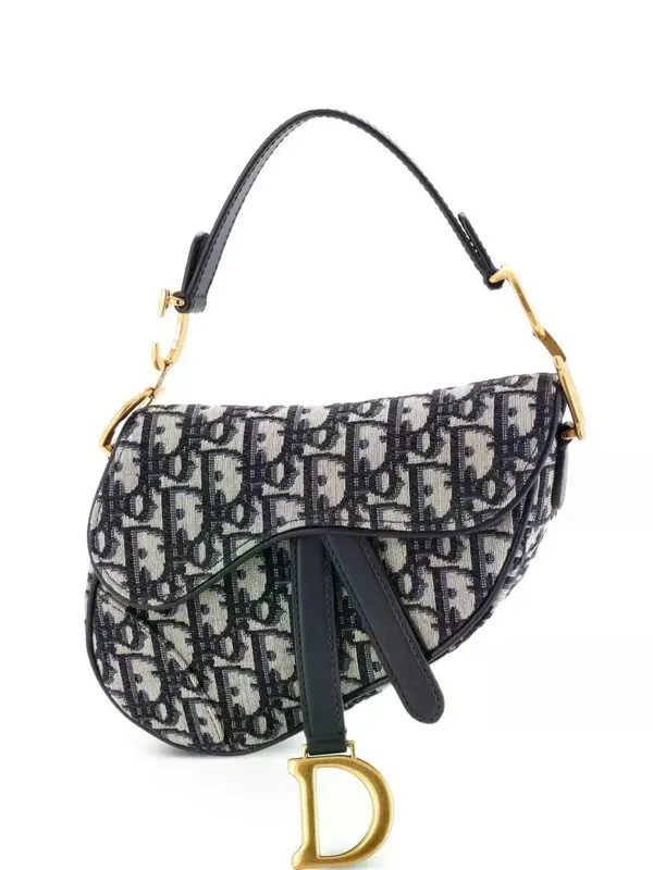 Dior Saddle Handbag Oblique Canvas Mini Shoulder Bag - Blue