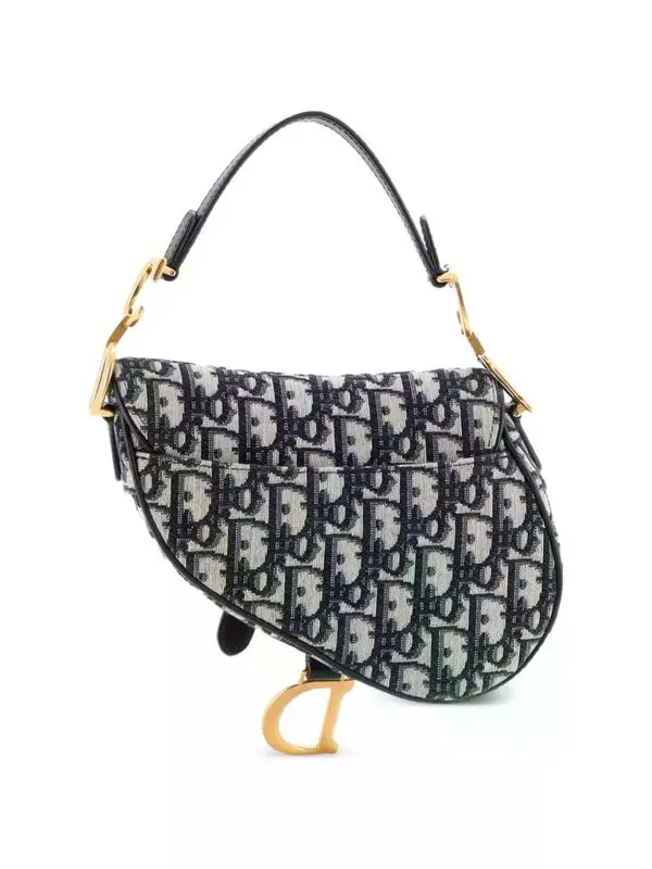 Dior Saddle Handbag Oblique Canvas Mini Shoulder Bag - Blue