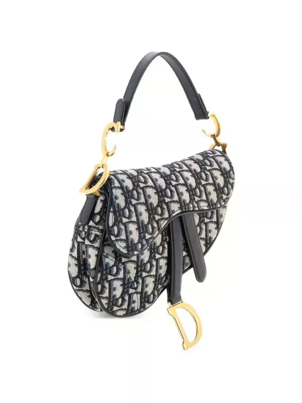 Dior Saddle Handbag Oblique Canvas Mini Shoulder Bag - Blue