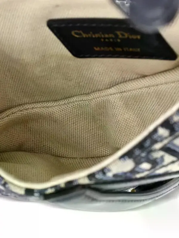 Dior Saddle Handbag Oblique Canvas Mini Shoulder Bag - Blue