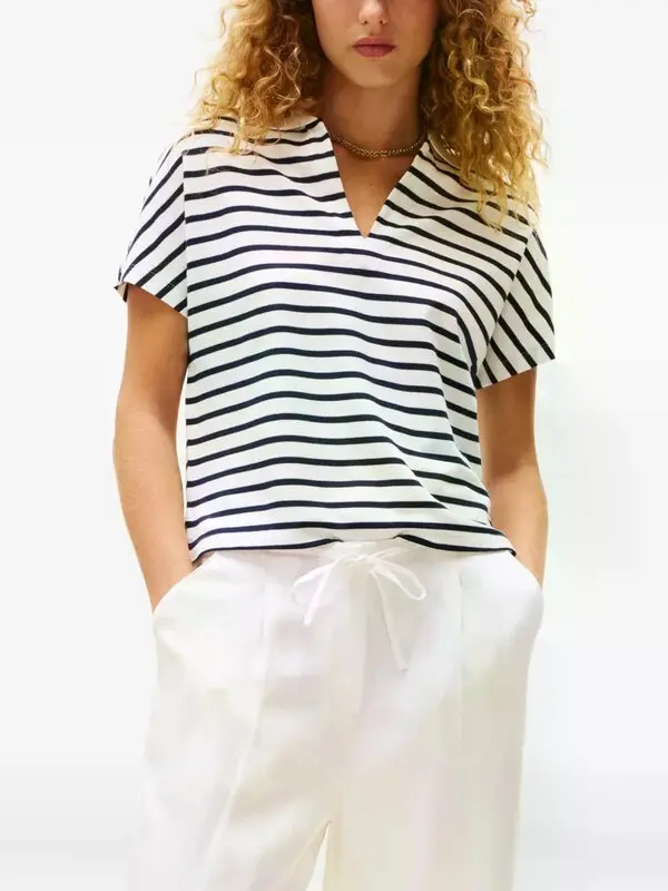 Tommy Hilfiger Striped V-neck Top