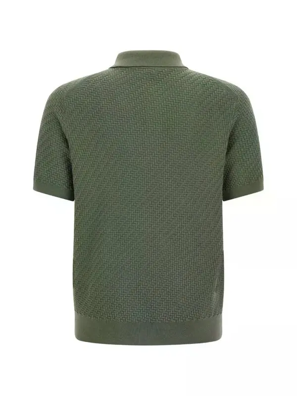 Brioni Textured Weaving Polo Shirt