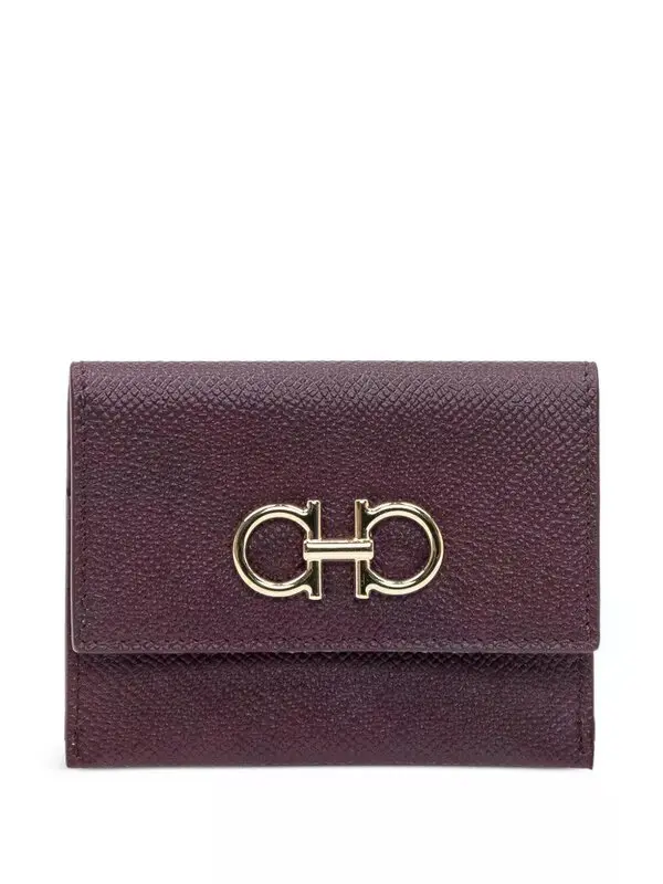 FERRAGAMO Logo-plaque Wallet - Purple
