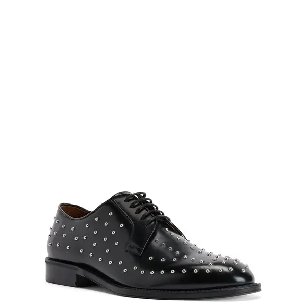 GIUSEPPE ZANOTTI Metal Studded Leather Derby Shoes