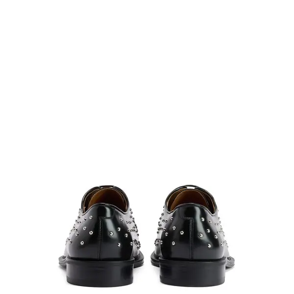 GIUSEPPE ZANOTTI Metal Studded Leather Derby Shoes