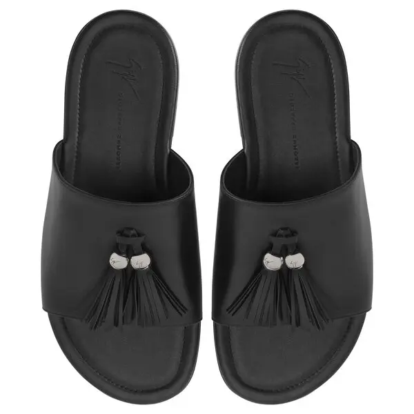 GIUSEPPE ZANOTTI Leather Tassel Slides