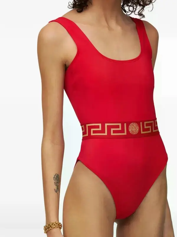 Versace Square-neck One-piece Swimsuit