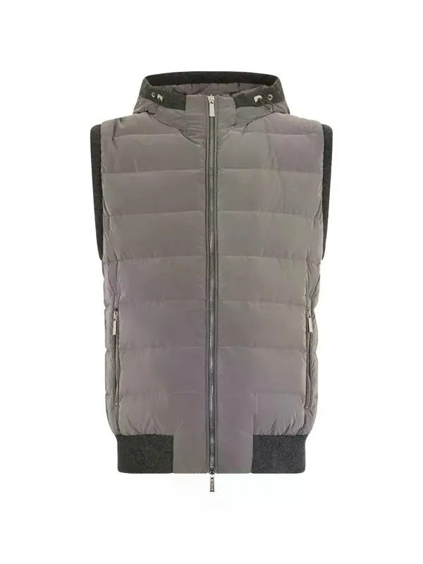 MOORER Quilted Waistcoat - Neutrals