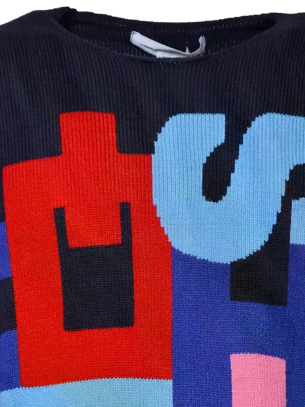 Comme Des Garçons Graphic-print Crew-neck Sweater